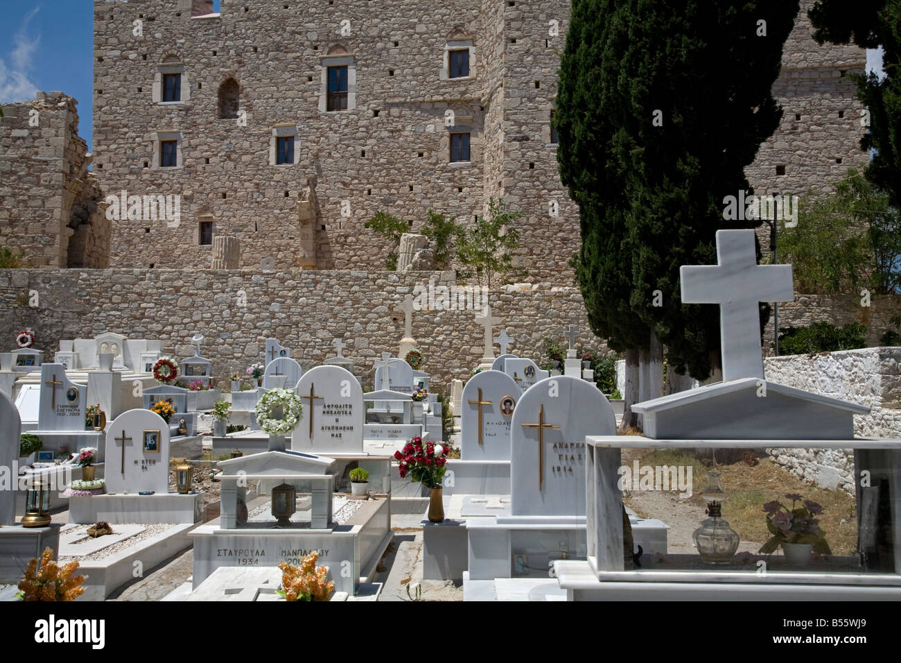 Graveyard Castle of Lykourgos Logothetis Pythagorion Samos Greece Stock ...