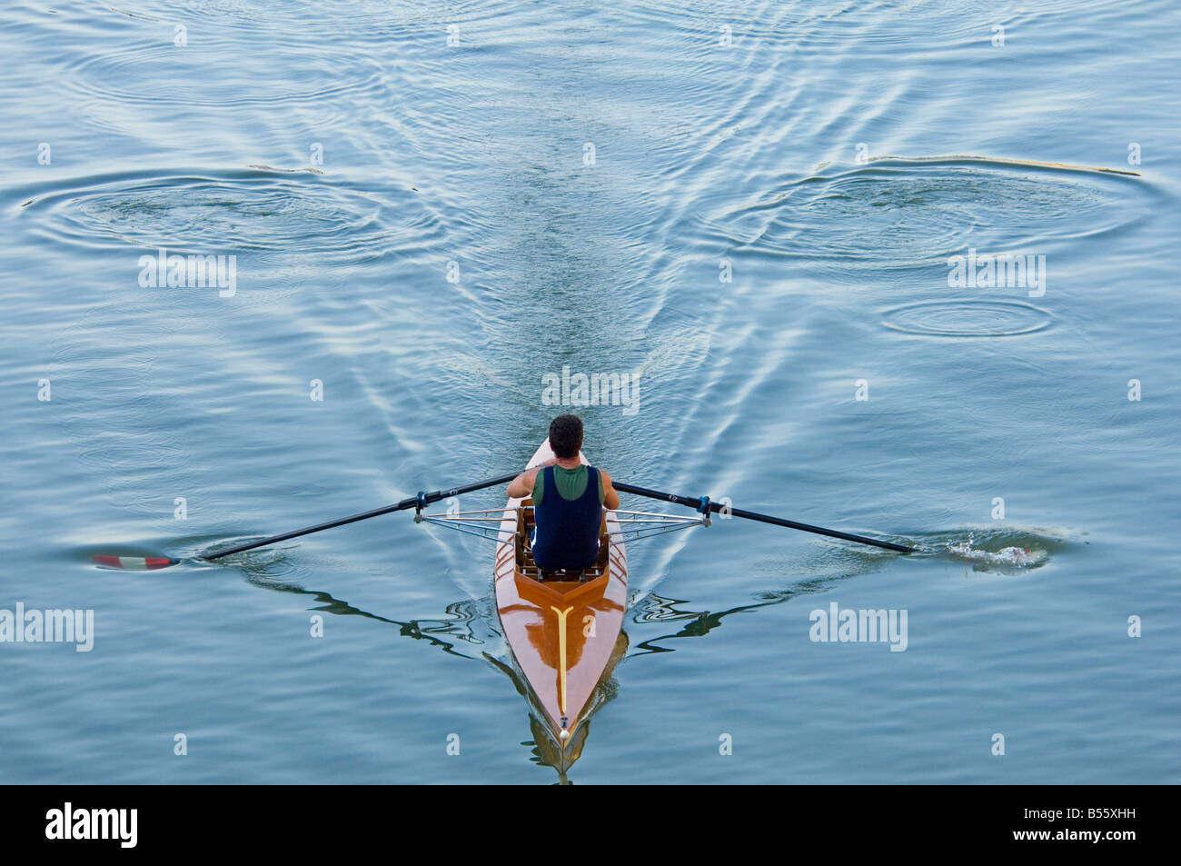 Single oar sculling hi-res stock photography and images - Alamy