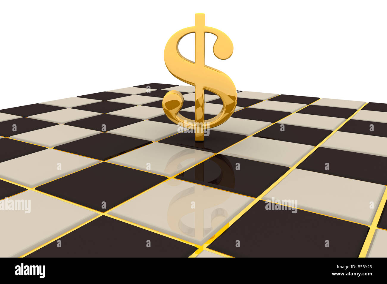 Gold Dollar Currency Symbol Stock Photo - Alamy