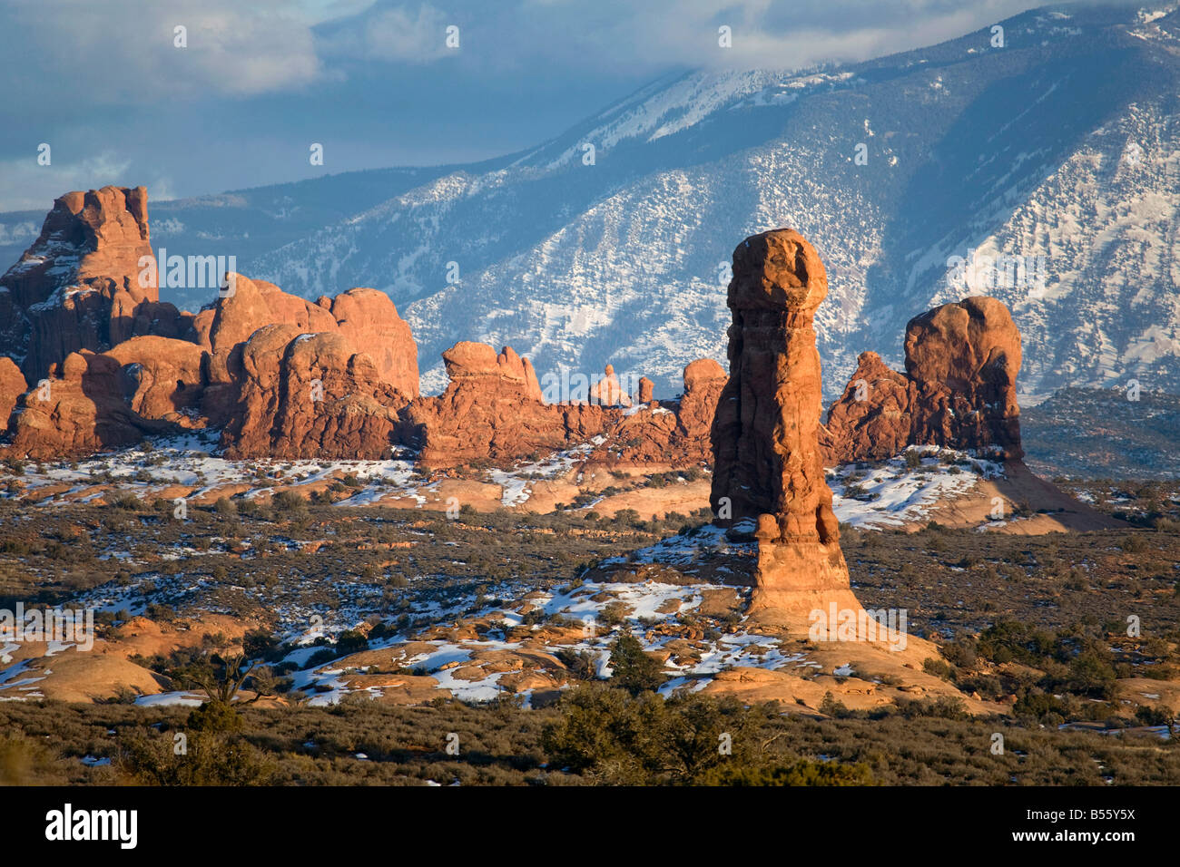 The Windows section in Arches National Park near Moab Utah Stock Photo ...
