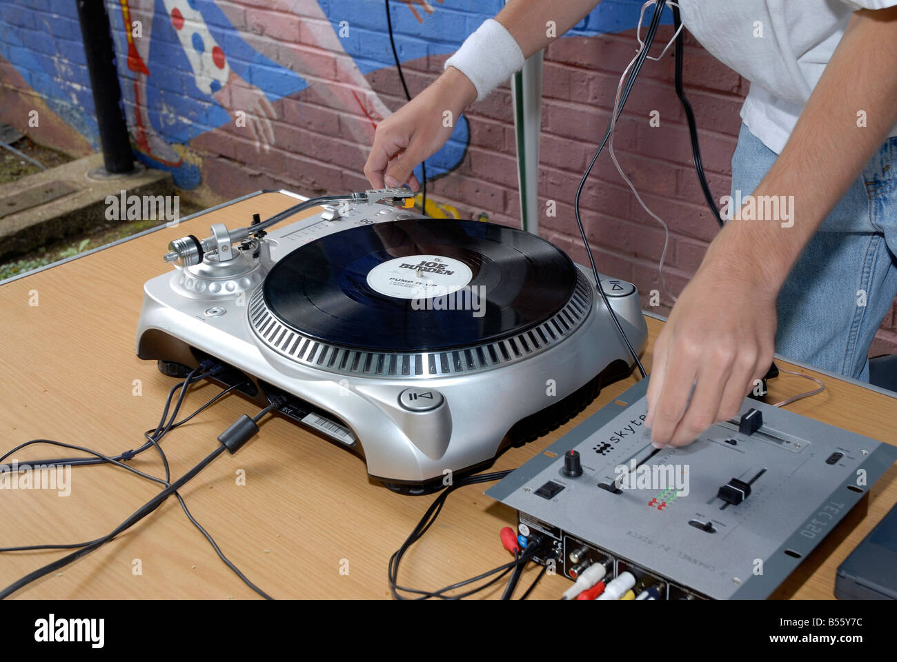 DJ decks London Stock Photo - Alamy