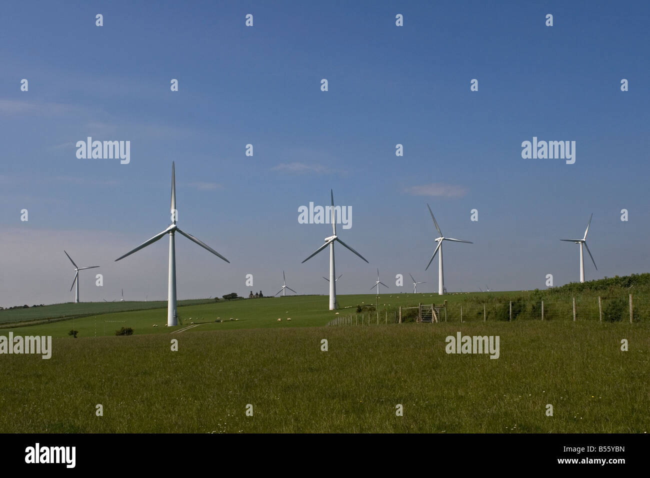 LLyn Alaw Wind Farm Anglesey producing electricity for part of North ...