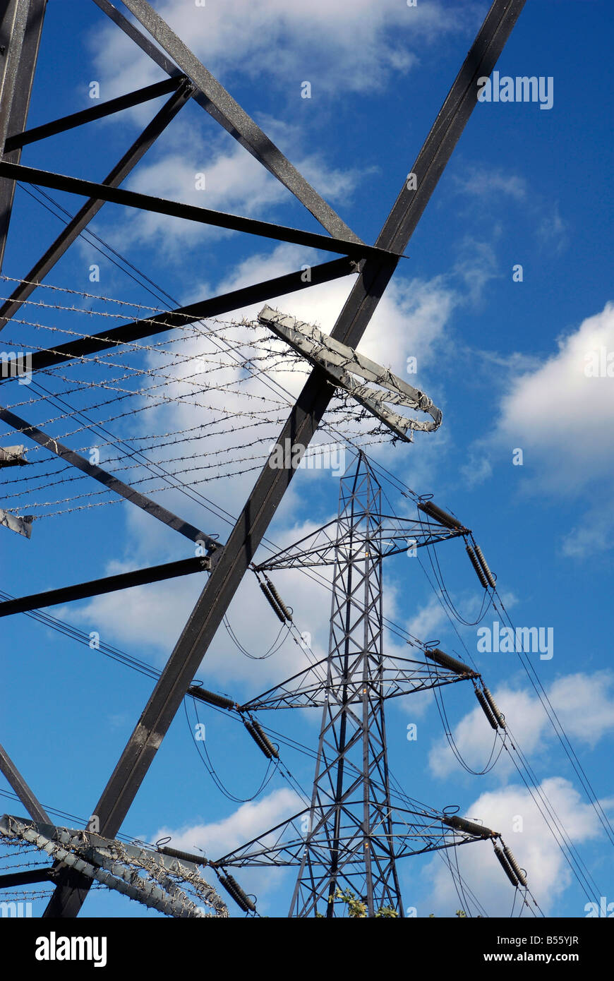 high voltage tower Stock Photo - Alamy