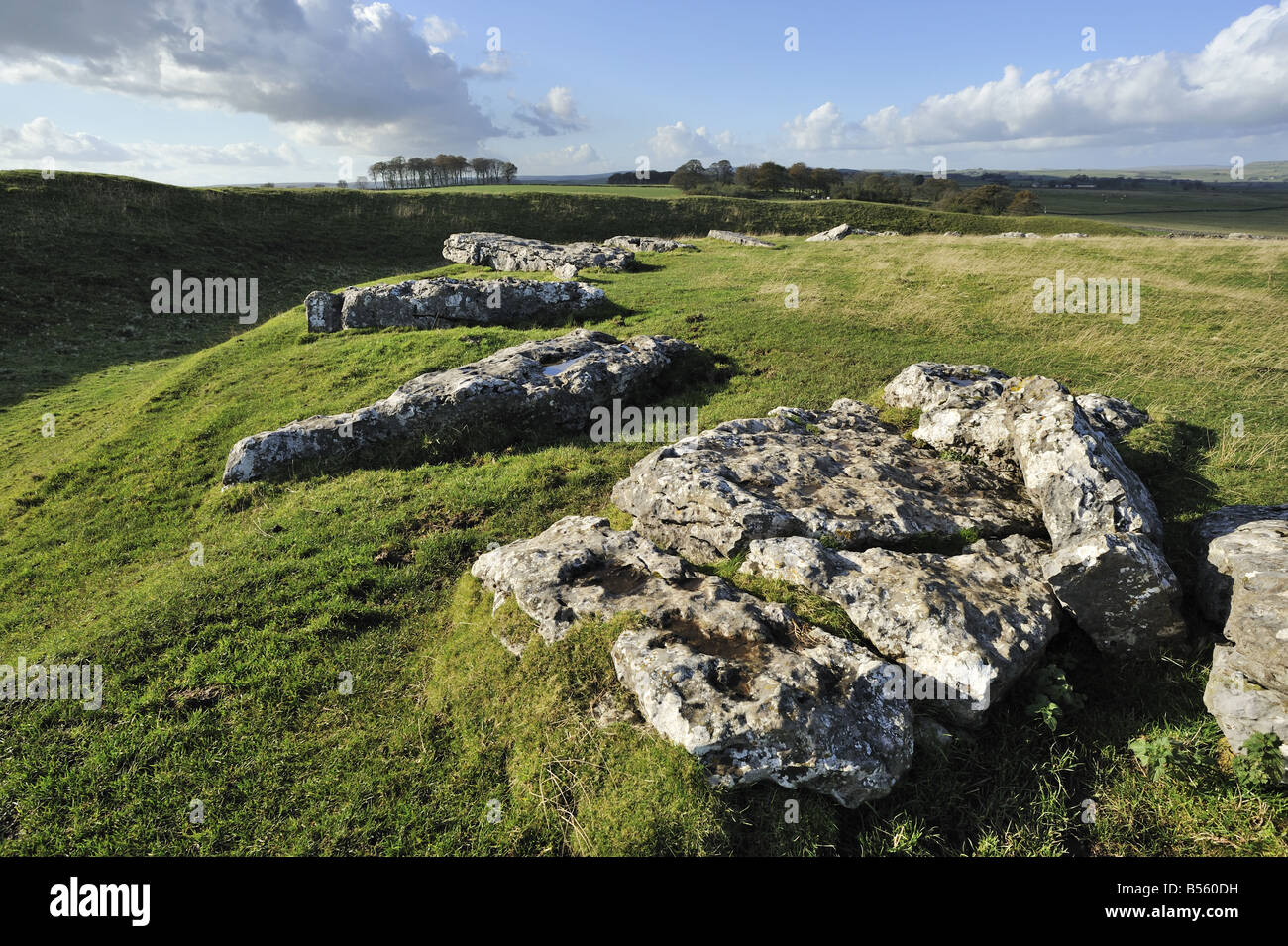Arbor Low prehistoric stone circle, Peak District National Park ...