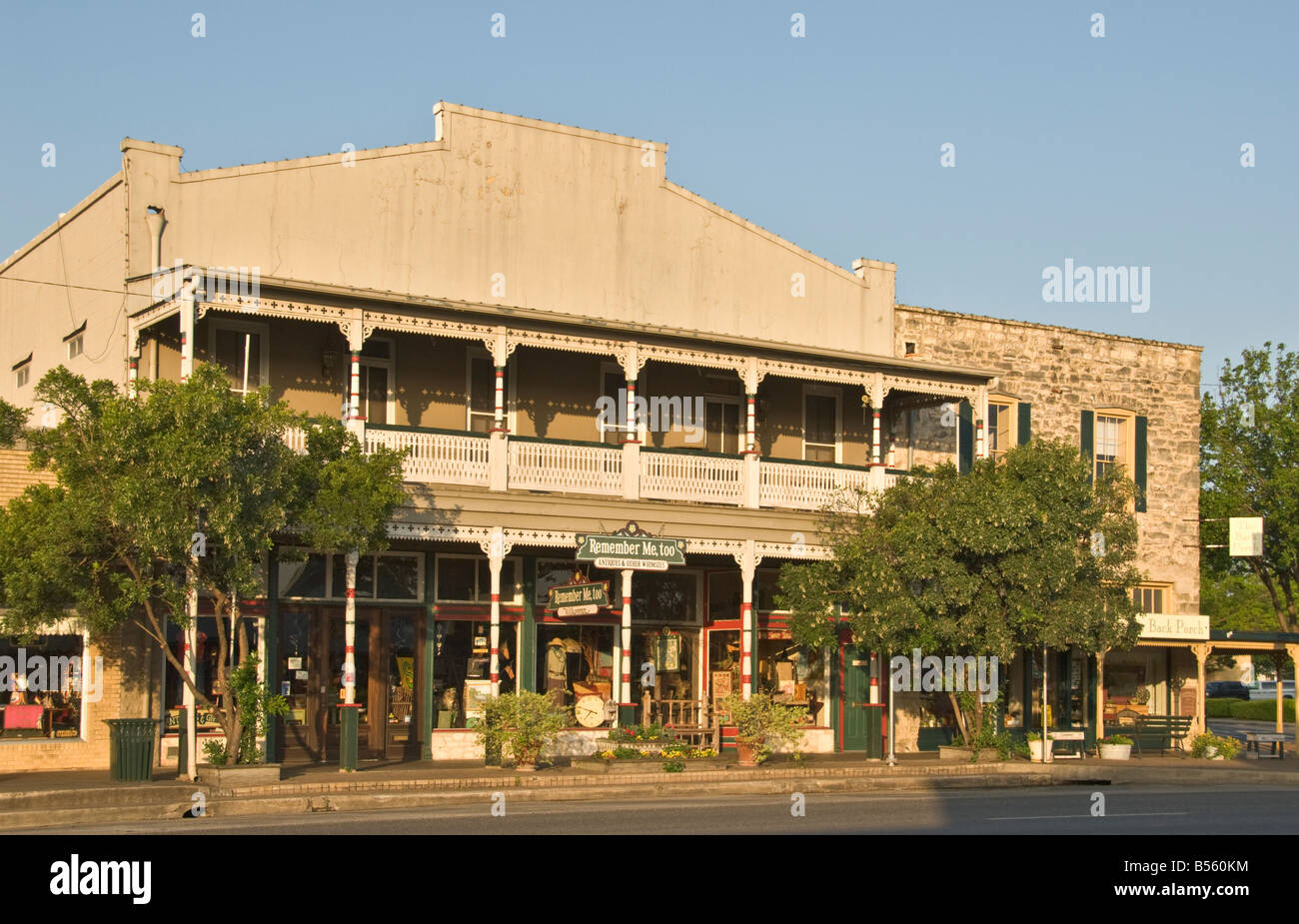 Texas Hill Country Fredericksburg Main Street shops shopping Stock ...