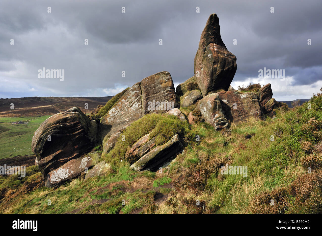 Rawshaw Rocks near Leak, Staffordshire Stock Photo - Alamy