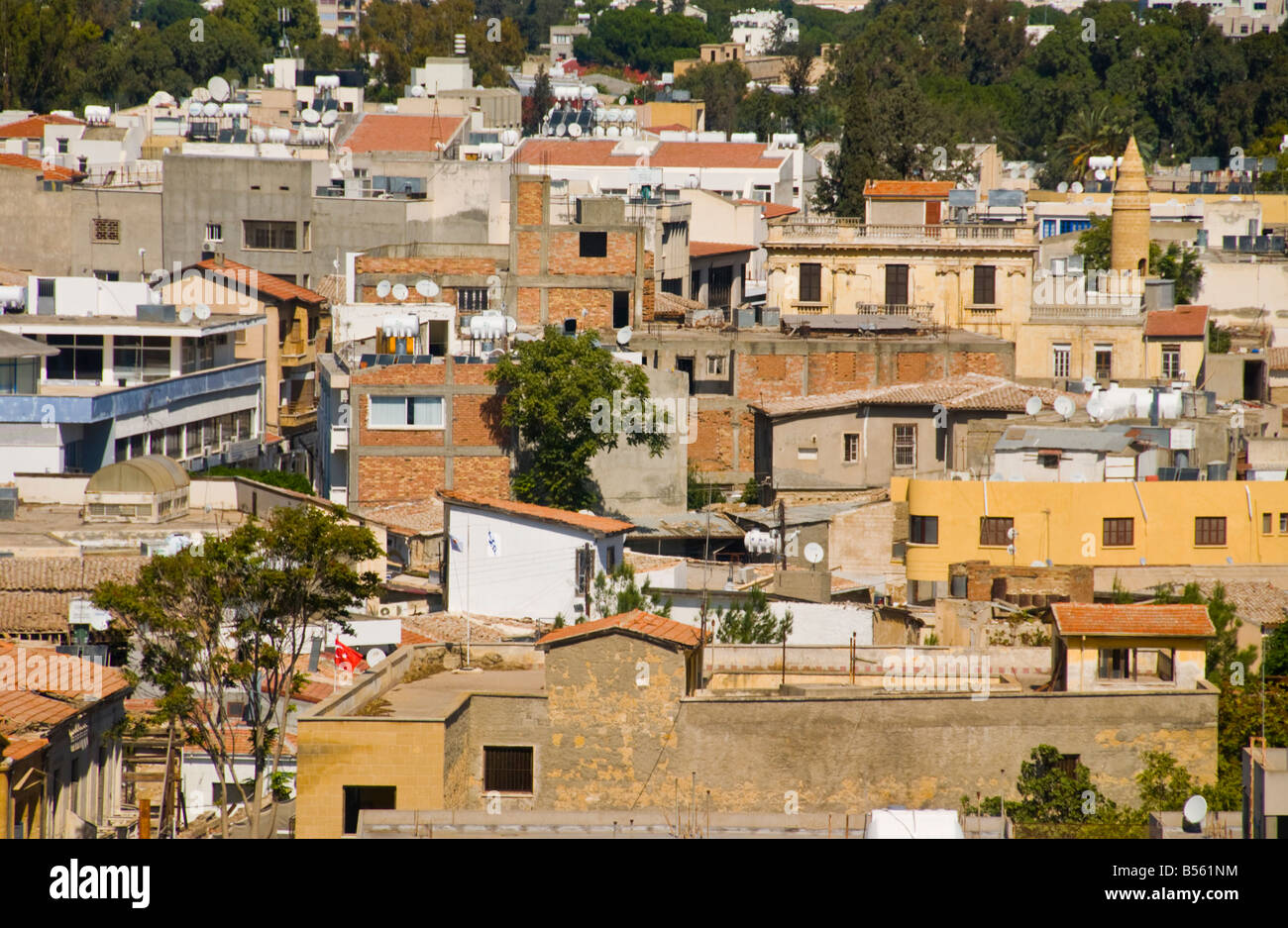 View over the city of Northern Nicosia Turkish Republic of Northern ...