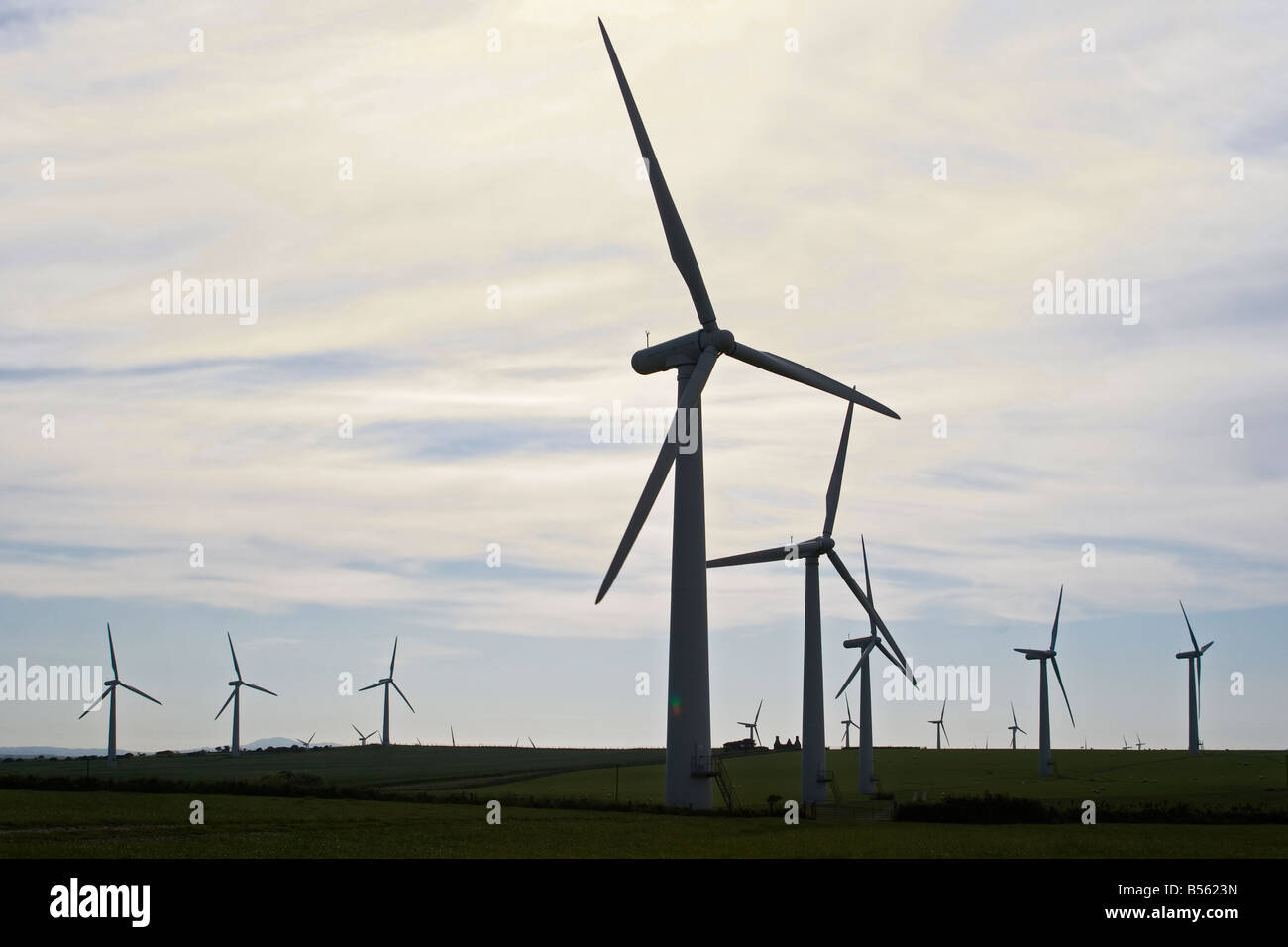 LLyn Alaw Wind Farm Anglesey producing electricity for part of North ...