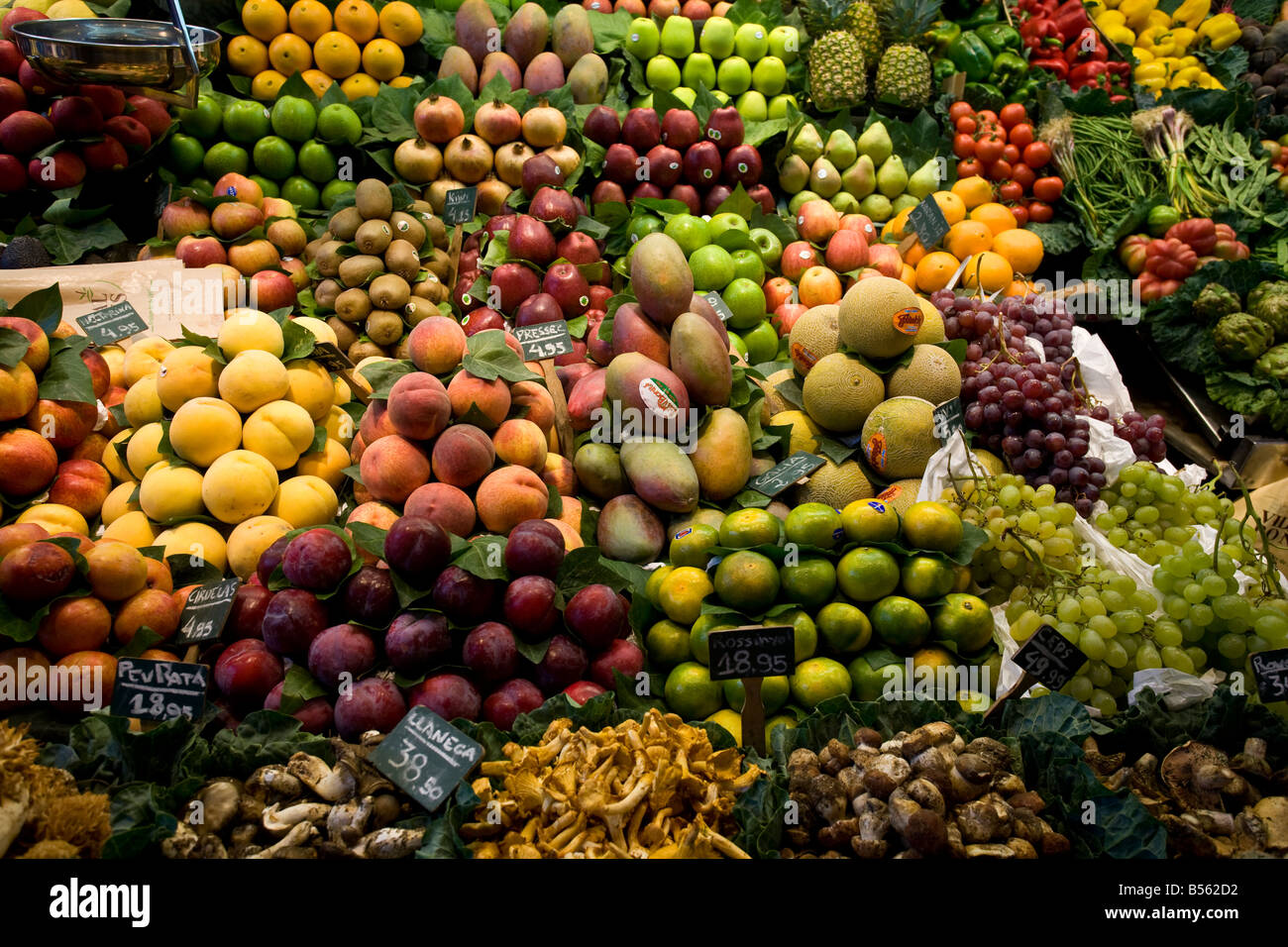 mixed fruit tropical mango lime Stock Photo - Alamy
