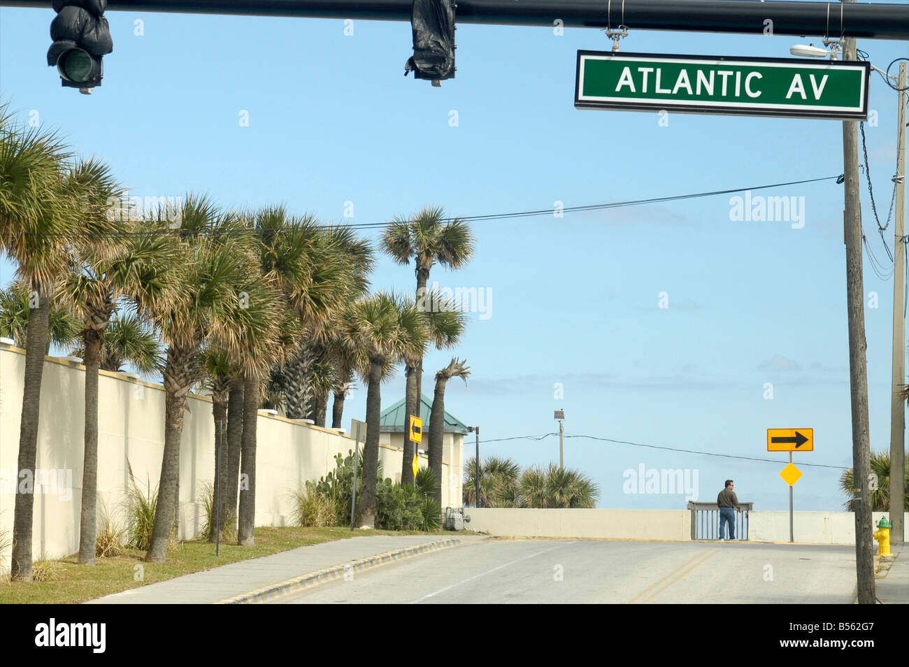 Atlantic Avenue Street sign in Daytona Beach, Florida Stock Photo - Alamy