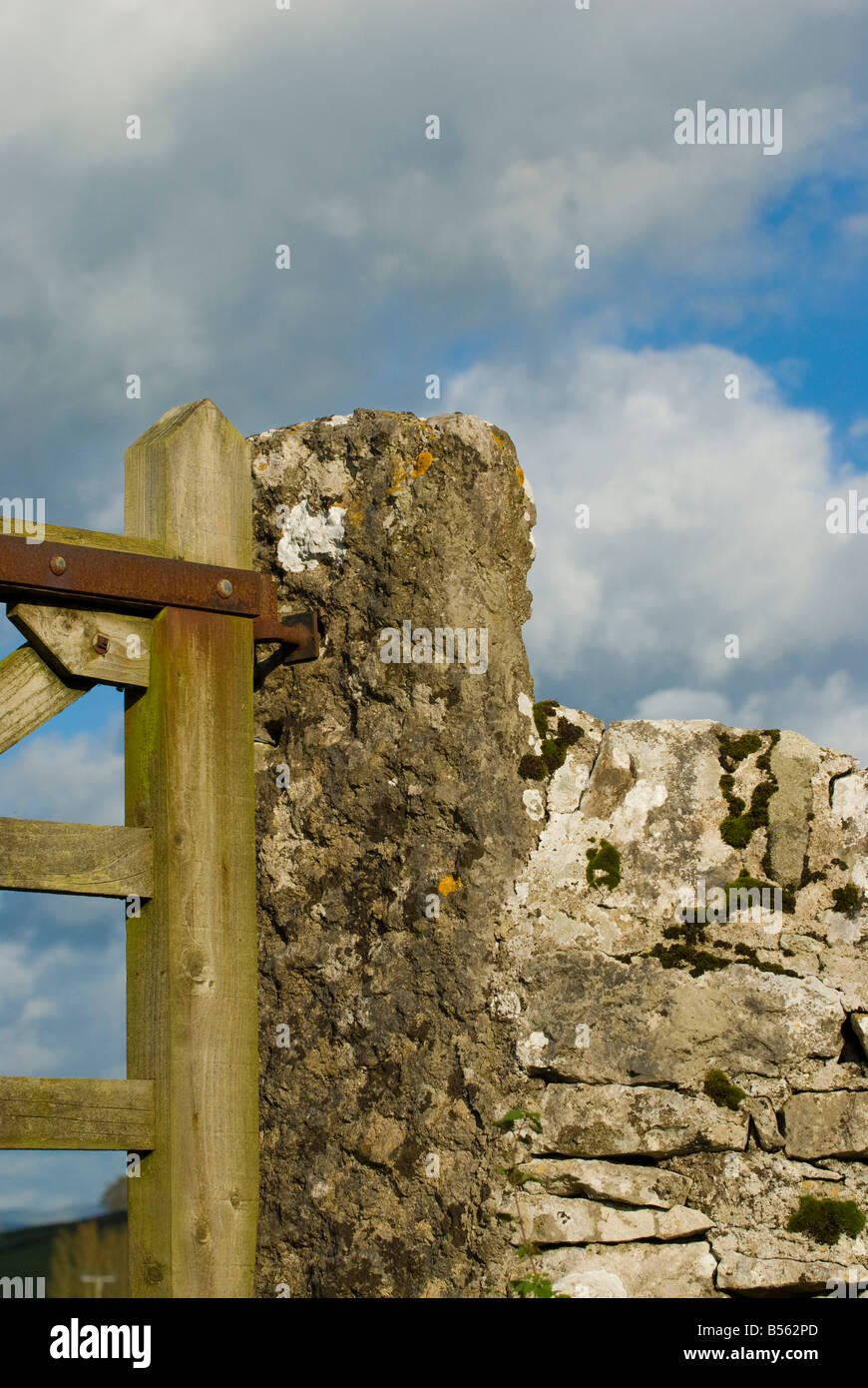 wooden five bar farm gate Stock Photo - Alamy
