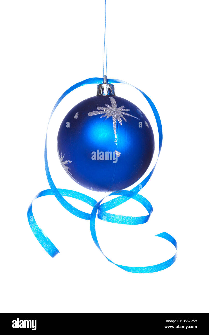 Blue christmas ball shallow hi-res stock photography and images - Alamy