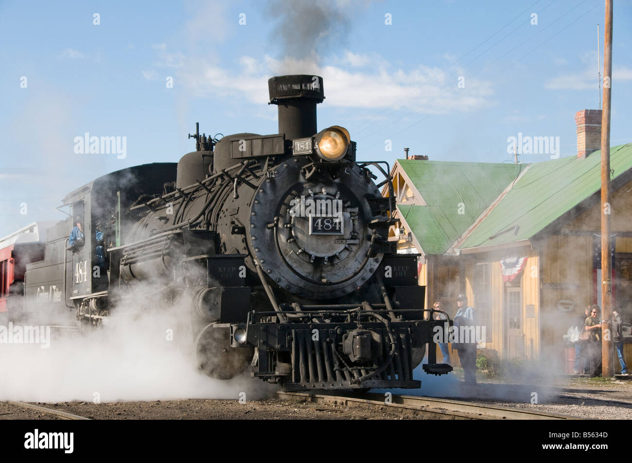Old fashioned vintage locomotive train engine Stock Photo - Alamy