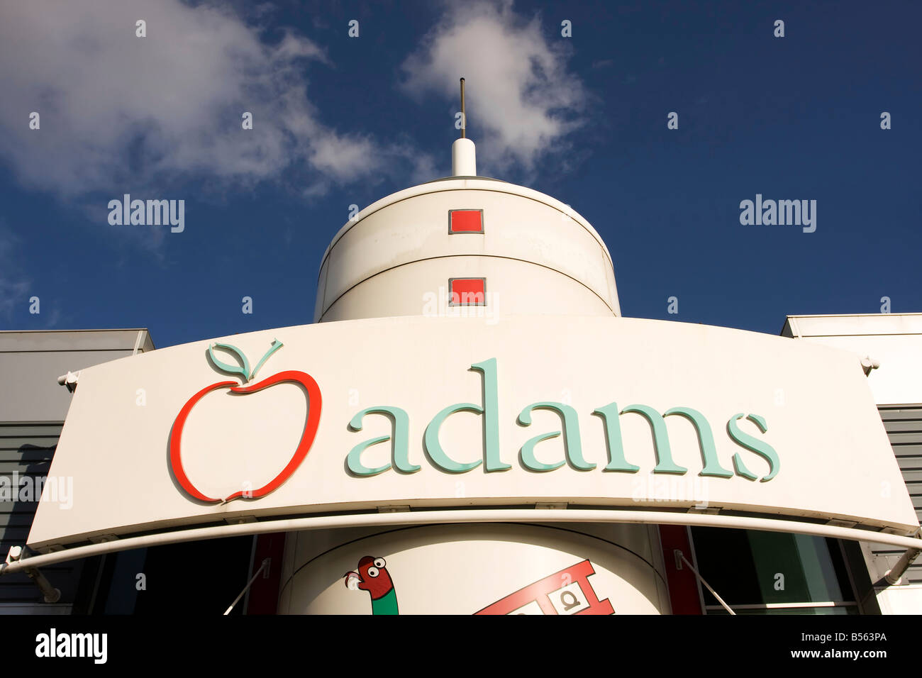 Adams shop sign at Fort shopping centre in Birmingham Stock Photo - Alamy