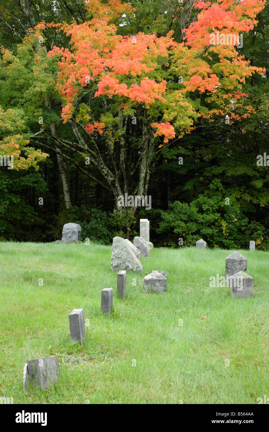 South Side Cemetery in Nottingham New Hampshire during the autumn ...