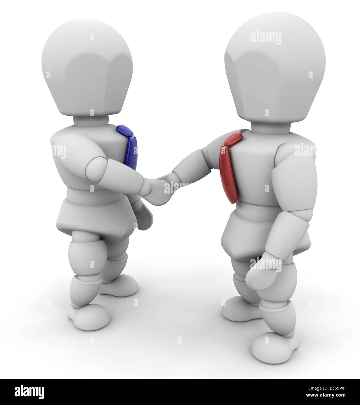 3D render of two businessmen shaking hands Stock Photo - Alamy