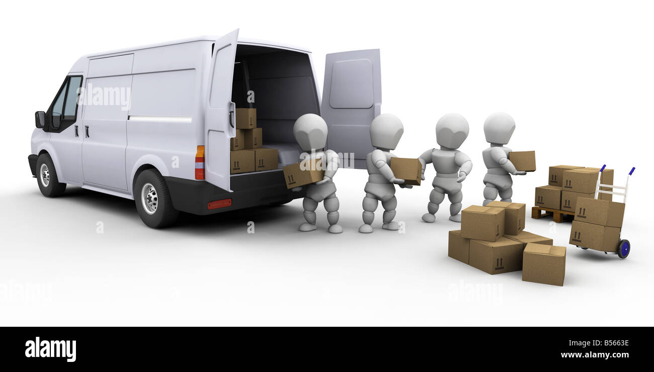 Unloading a van hi-res stock photography and images - Alamy