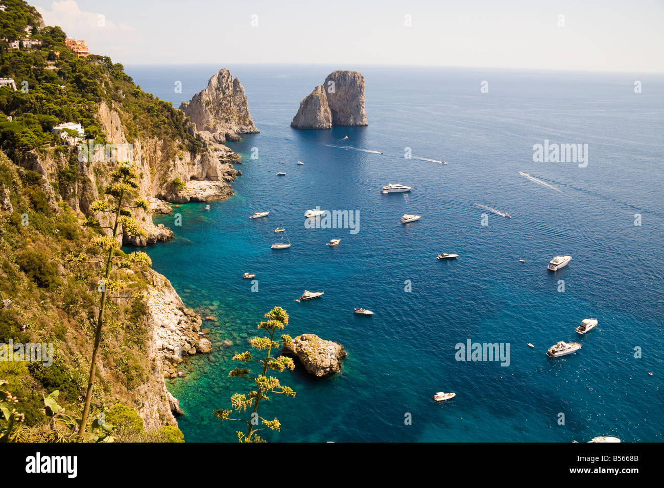 Faraglioni rocks and coastline, Capri, Italy Stock Photo - Alamy