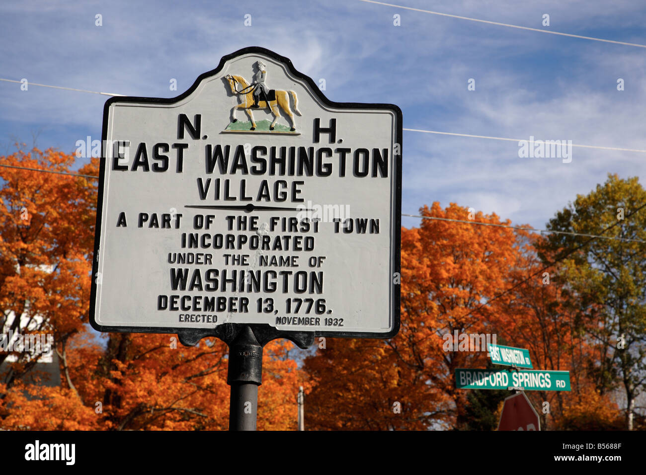 East Washington Village sign during the autumn months Located in East ...