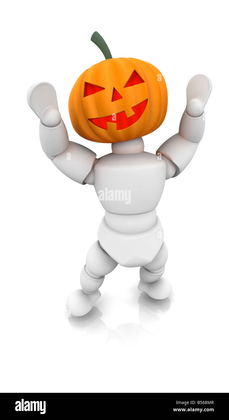 3D render of pumpkin man Stock Photo - Alamy