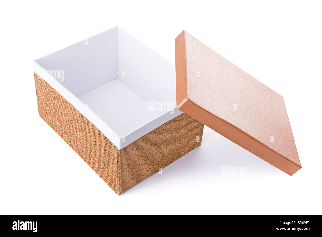 Open decorative box isolated on a white background Stock Photo - Alamy