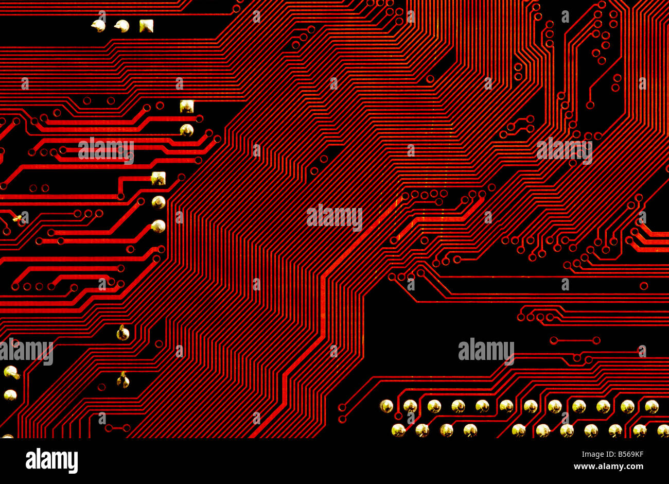 printed circuit - motherboard - technology abstract Stock Photo - Alamy