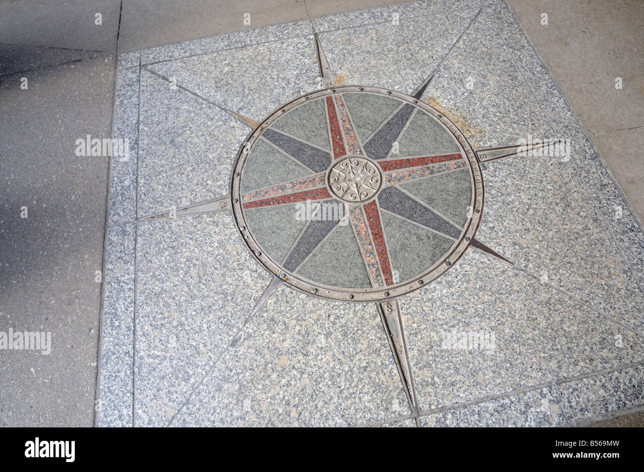 Compass Rose, by granite and steel, on the pavement of The Loop ...