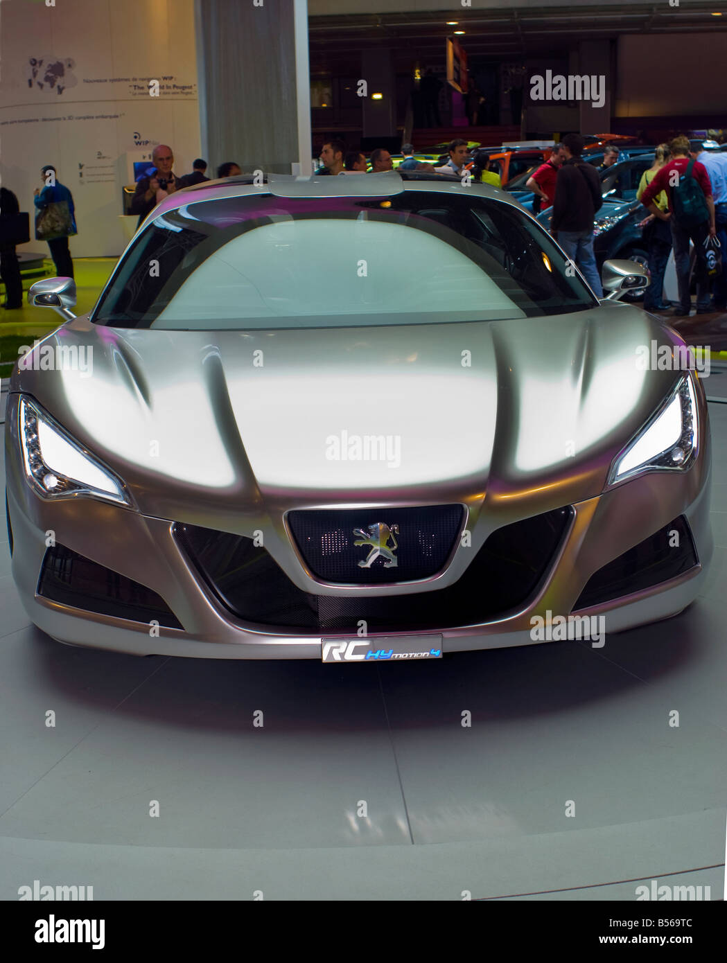 Paris France, Crowd People Looking Paris Auto Show, "Electric Hybrid ...