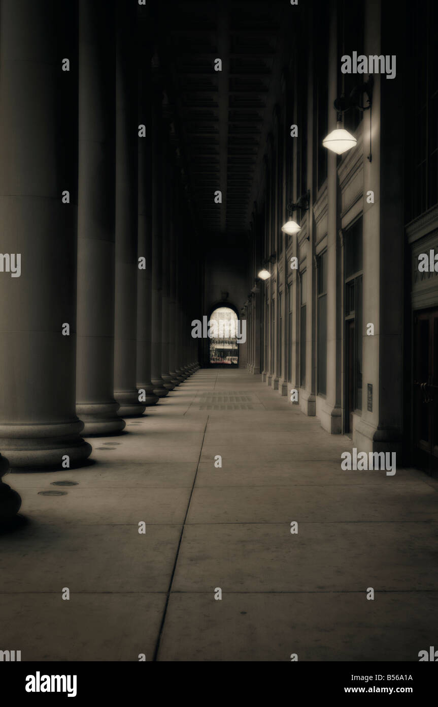 Colonnade of Union Station (1913 - 1925). Chicago. Illinois. USA Stock ...