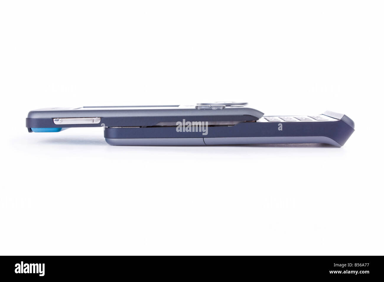 Modern multimedia phone profile isolated on white background Stock ...