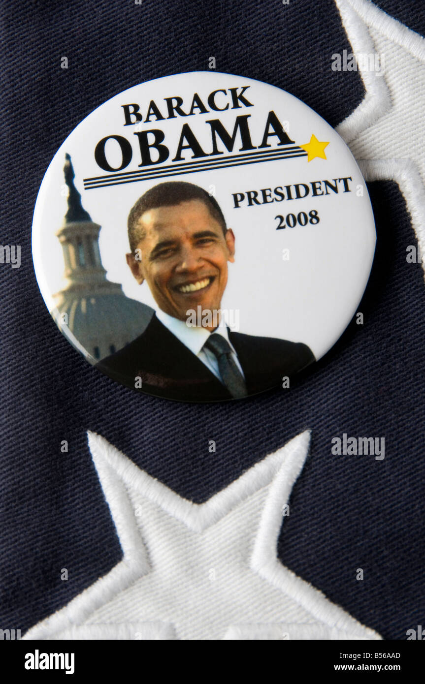 Barack obama and american flag hi-res stock photography and images - Alamy