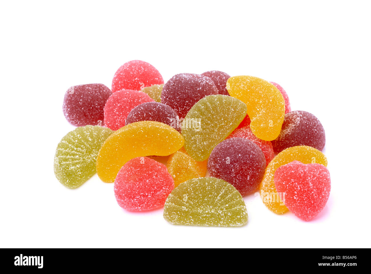 Fruit candy isolated on white Stock Photo - Alamy