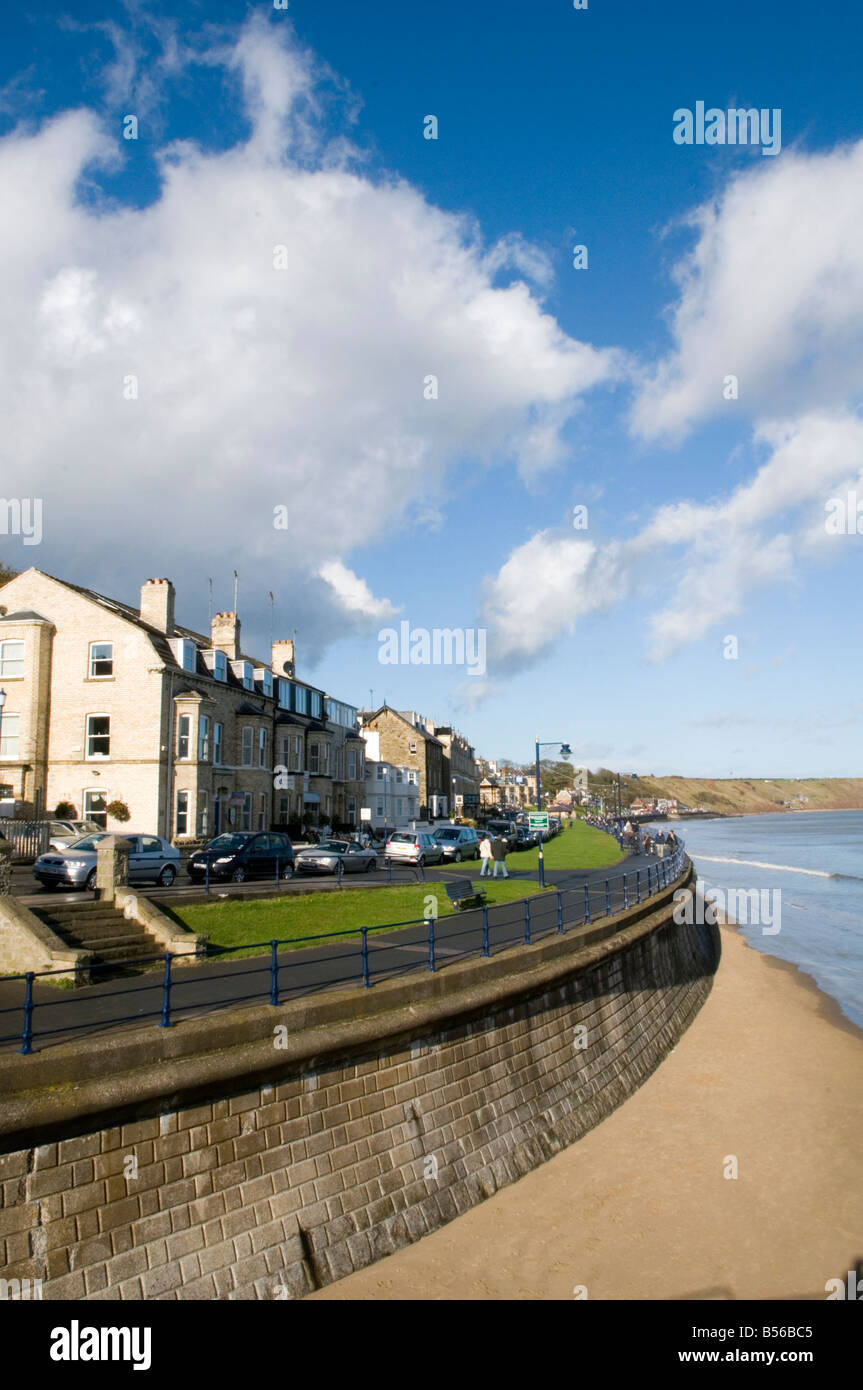 filey east yorkshire coast coastline beach resort small northern uk ...