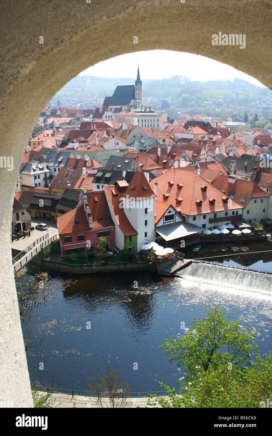 Cesky Krumlov Český Krumlov beautiful medieval Czech city Stock Photo ...