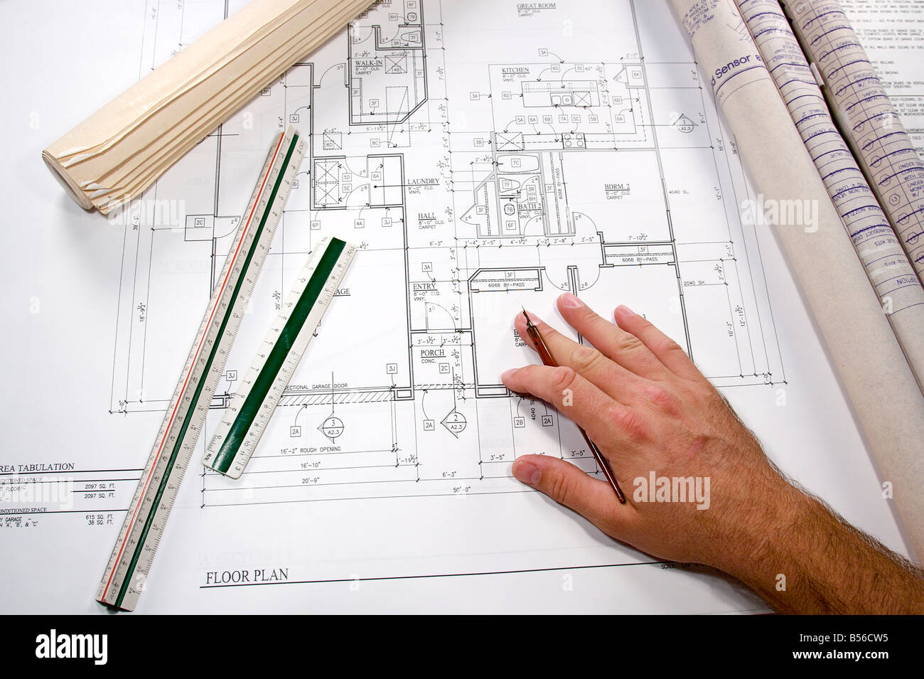 Architectural blueprints of new homes and communities Stock Photo - Alamy