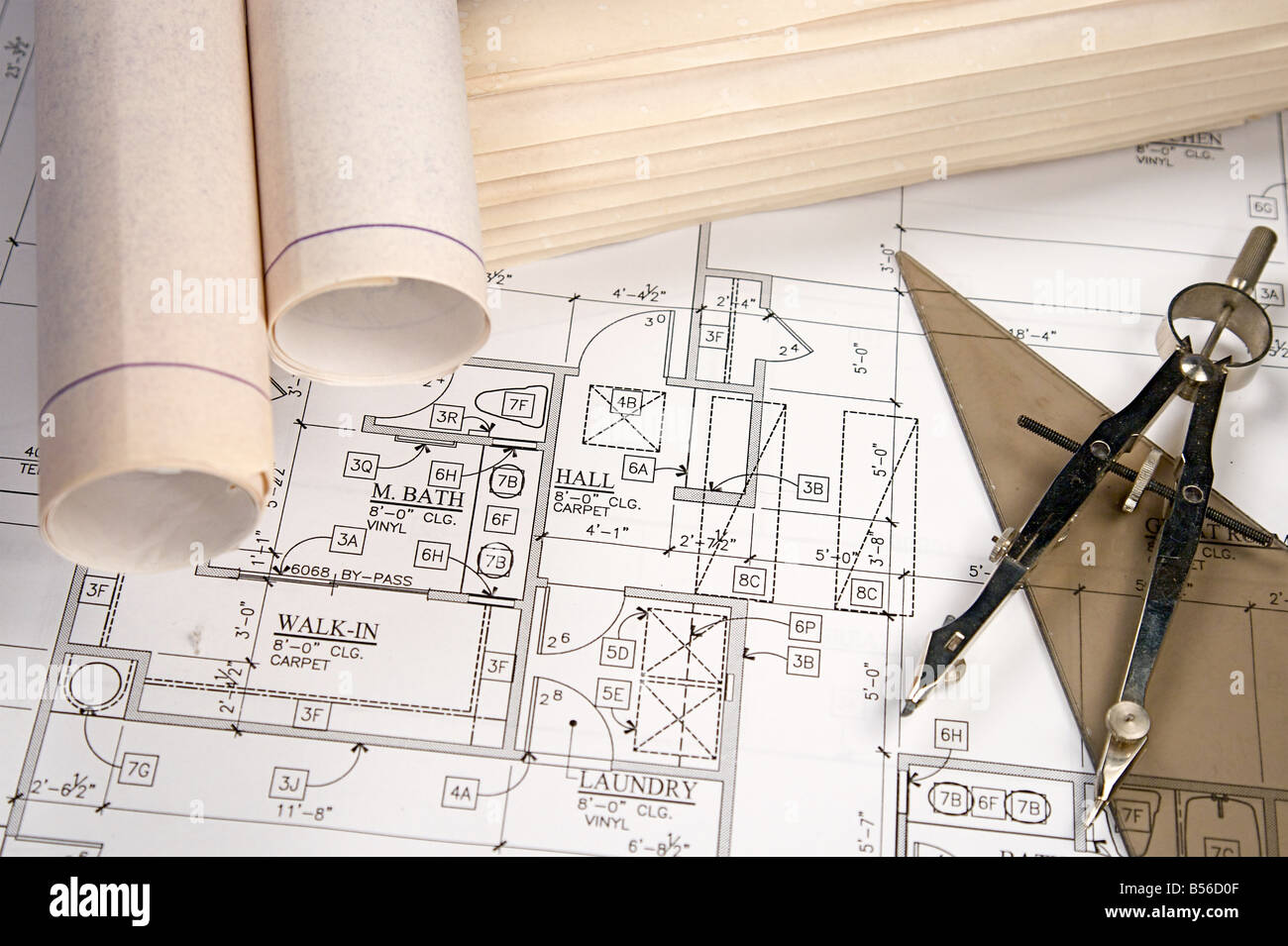 Architectural blueprints of new homes and communities Stock Photo - Alamy