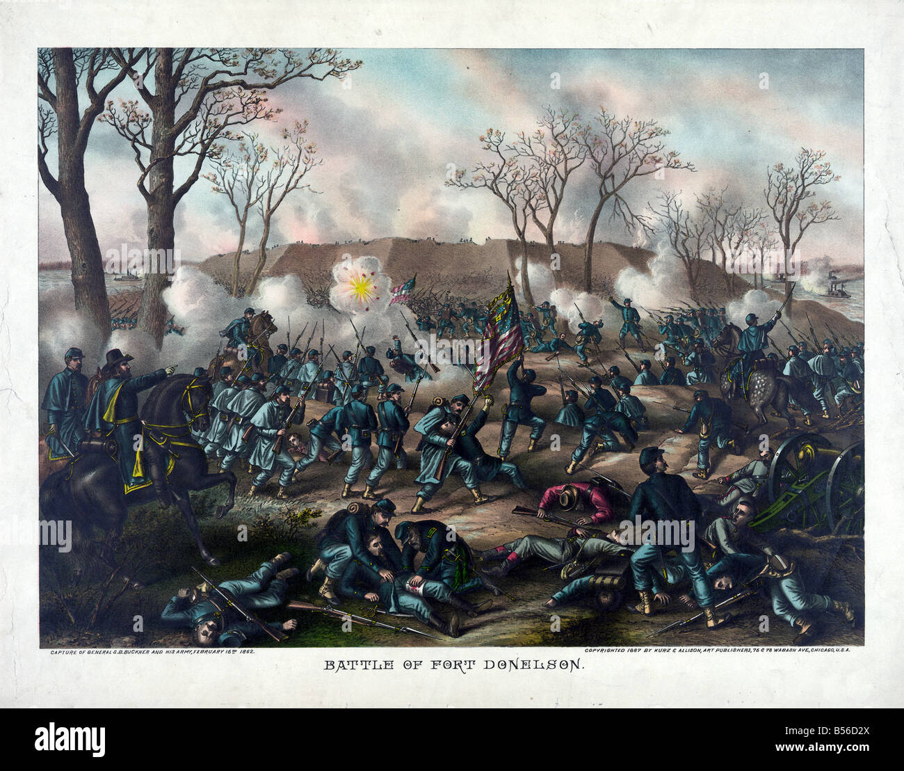 Battle of Fort Donelson - Civil War Stock Photo - Alamy