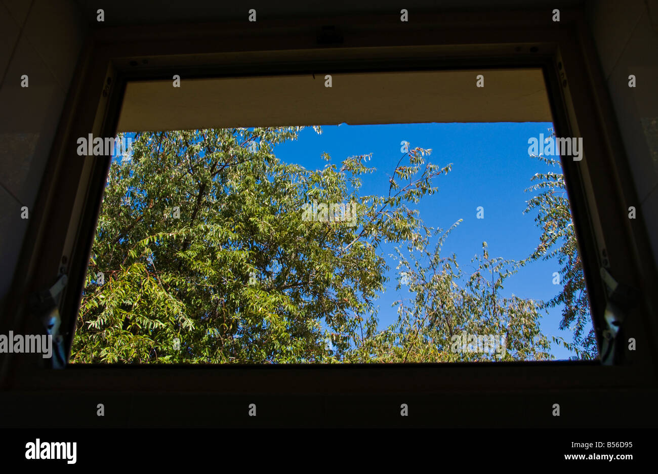 View out public toilet window in Southern Nicosia Cyprus EU Stock Photo ...