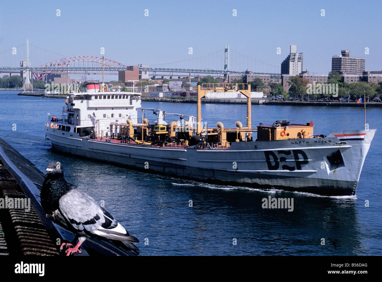 The East River Department of Environmental Protection ship (DEP Ship ...