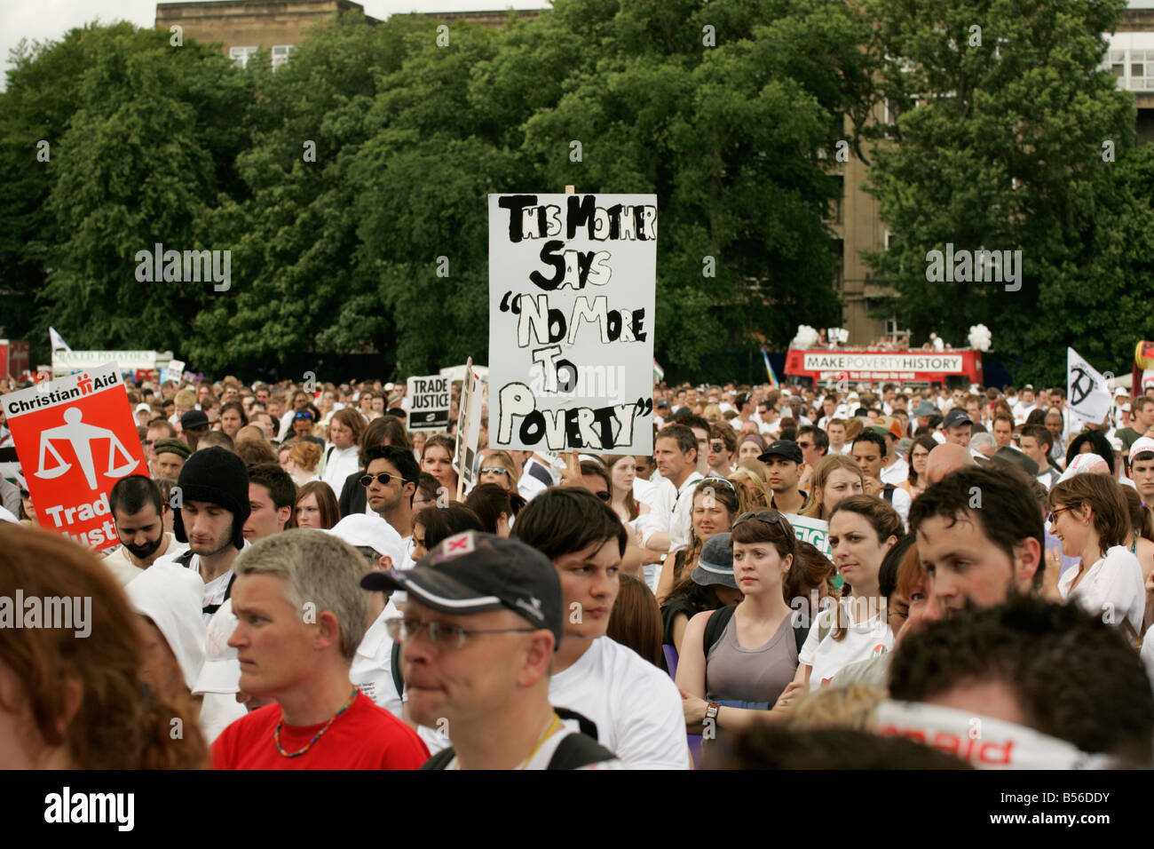 Make Poverty History, Edinburgh 2005 Stock Photo - Alamy