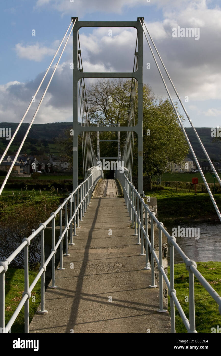 Gower Suspension Bridge across the River Conwy between Trefriw and ...
