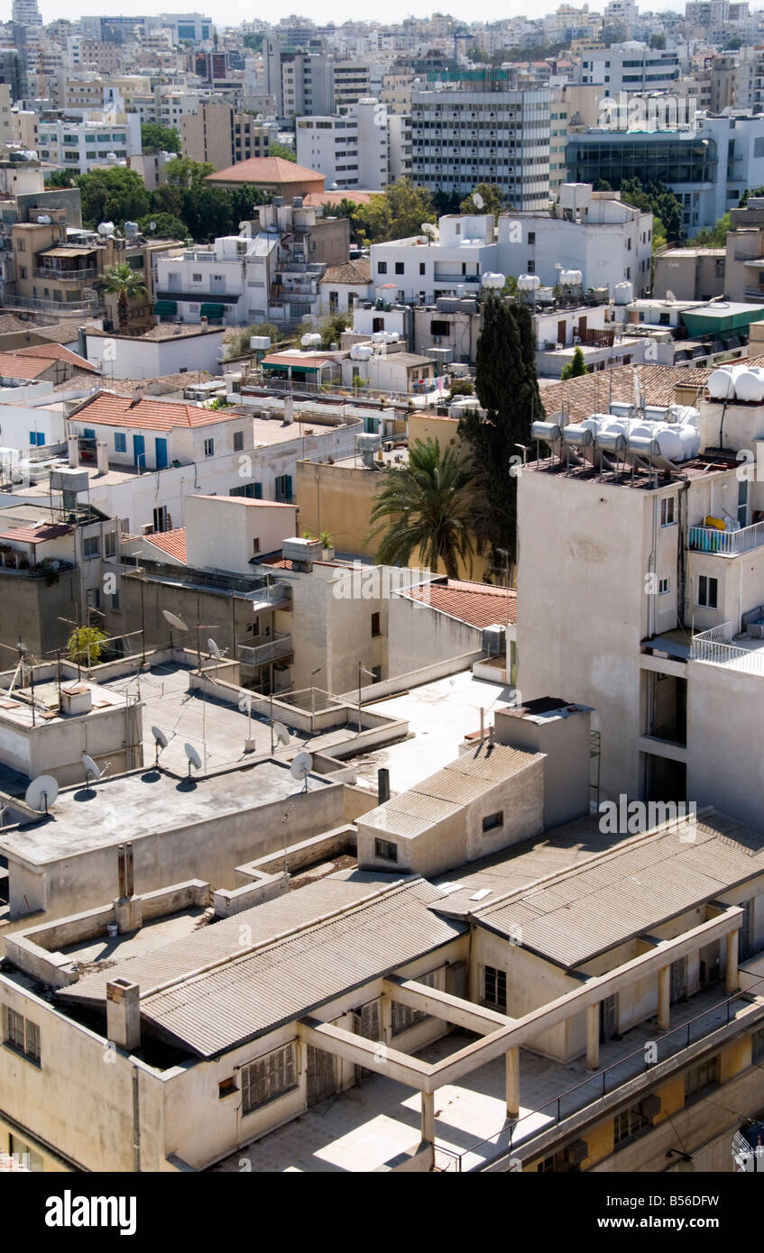 View over the city of Southern Nicosia Cyprus EU Stock Photo - Alamy