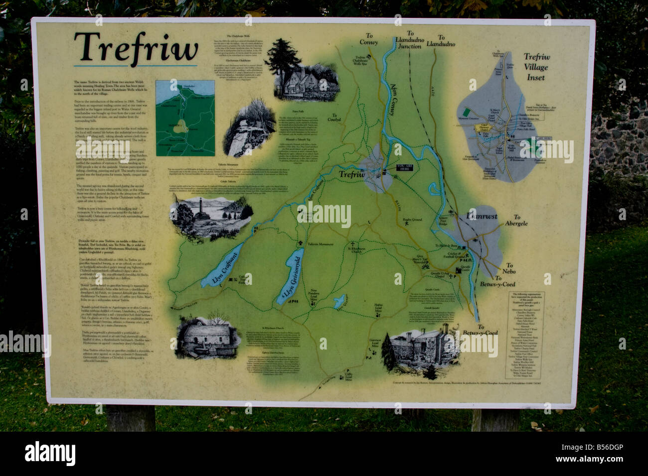 Map of wales snowdonia national park hi-res stock photography and ...