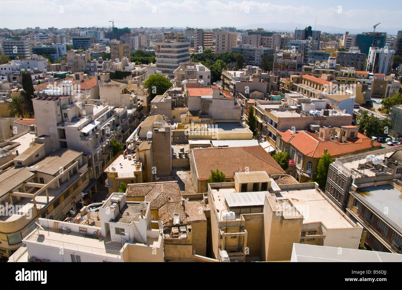 View over the city of Southern Nicosia Cyprus EU Stock Photo - Alamy