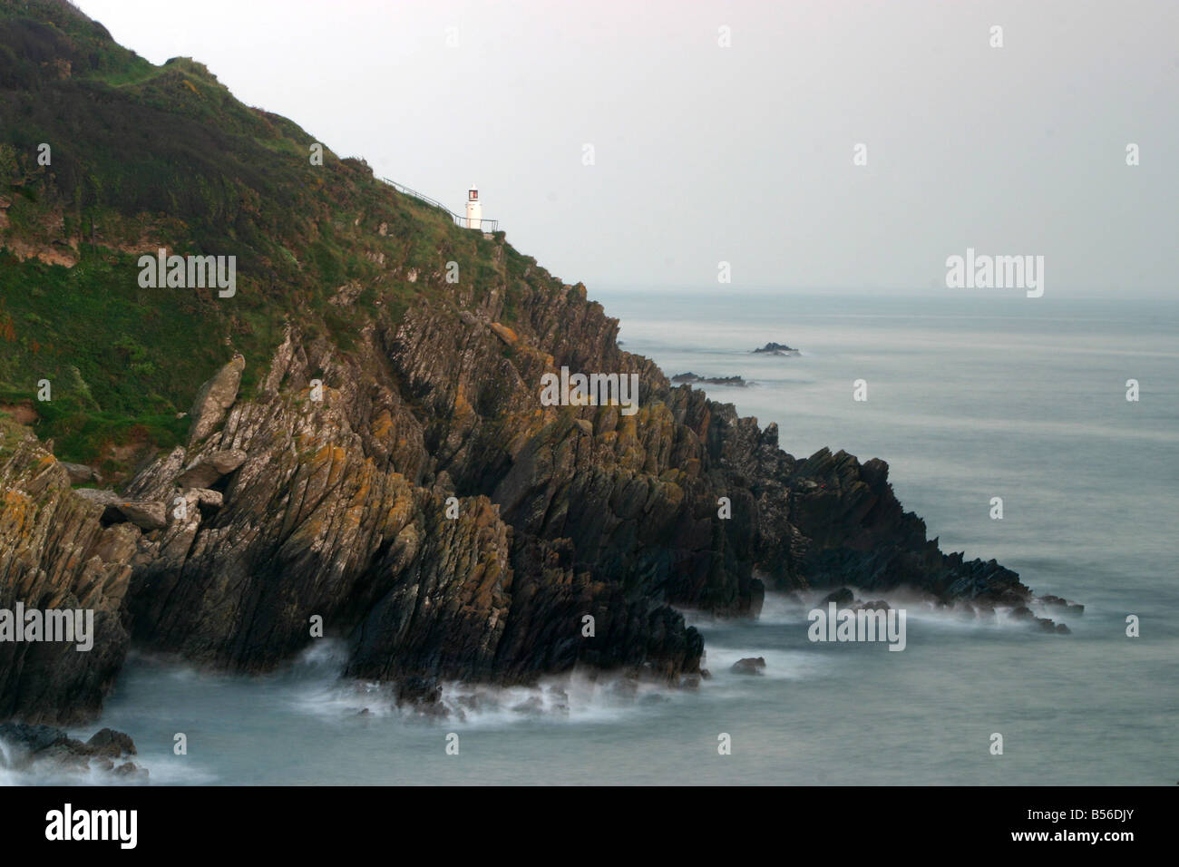 Lighthouse at polperro, Cornwall Stock Photo - Alamy