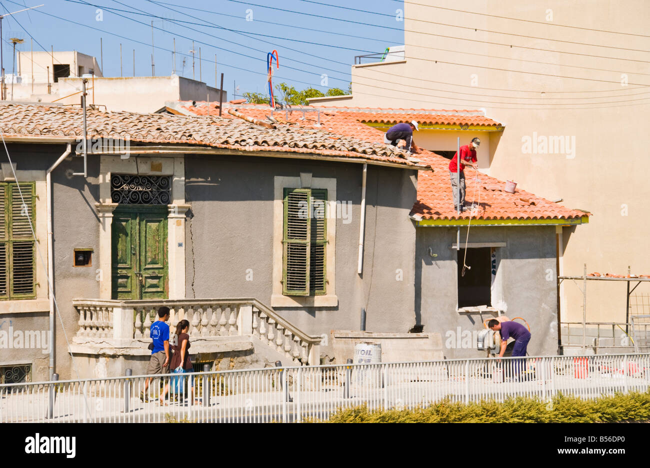 Traditional Cypriot house being renovated in Southern Nicosia Cyprus EU ...
