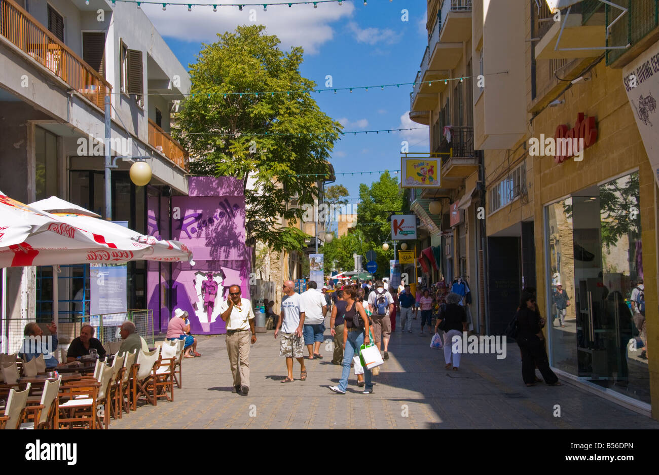 Ledra Street in the city of Southern Nicosia Cyprus EU Stock Photo - Alamy