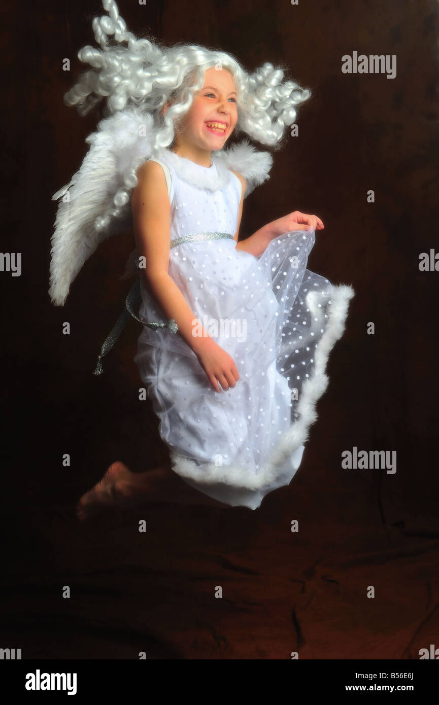Christmas angel fly Stock Photo - Alamy