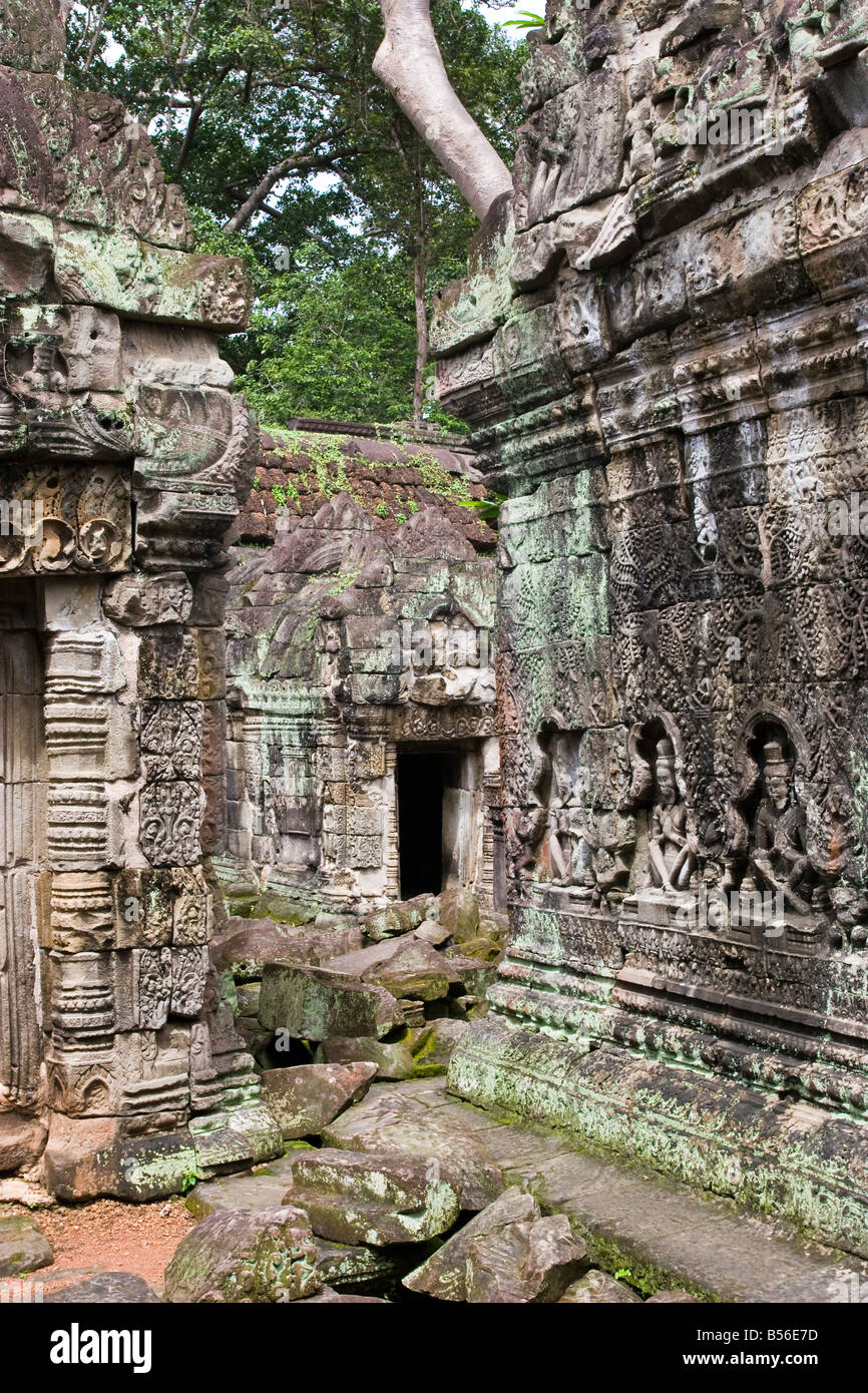 Preah Khan temple, Angkor, Cambodia built by Angkorian king Jayavarman ...