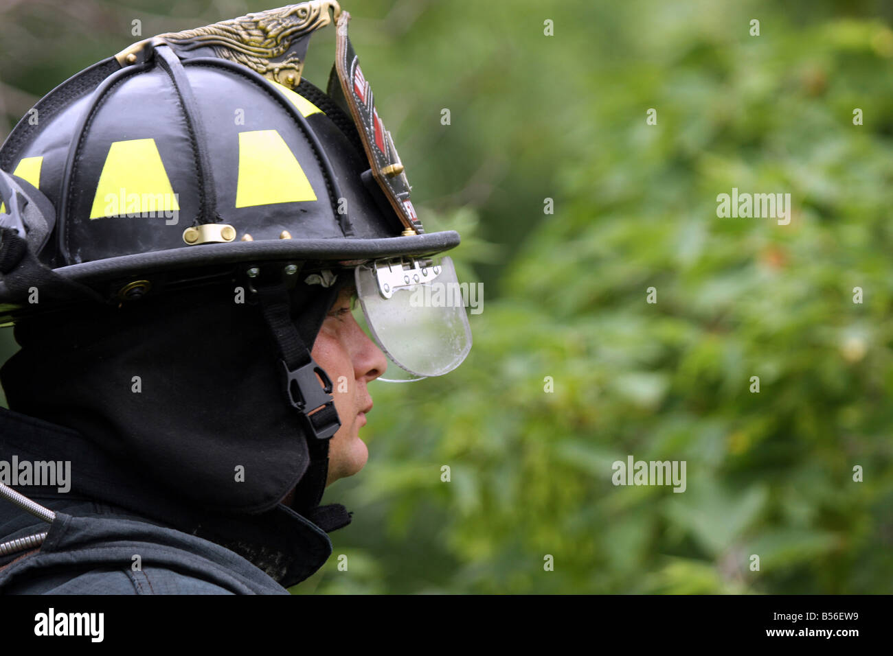 A firefighter at an emergency scene Stock Photo - Alamy